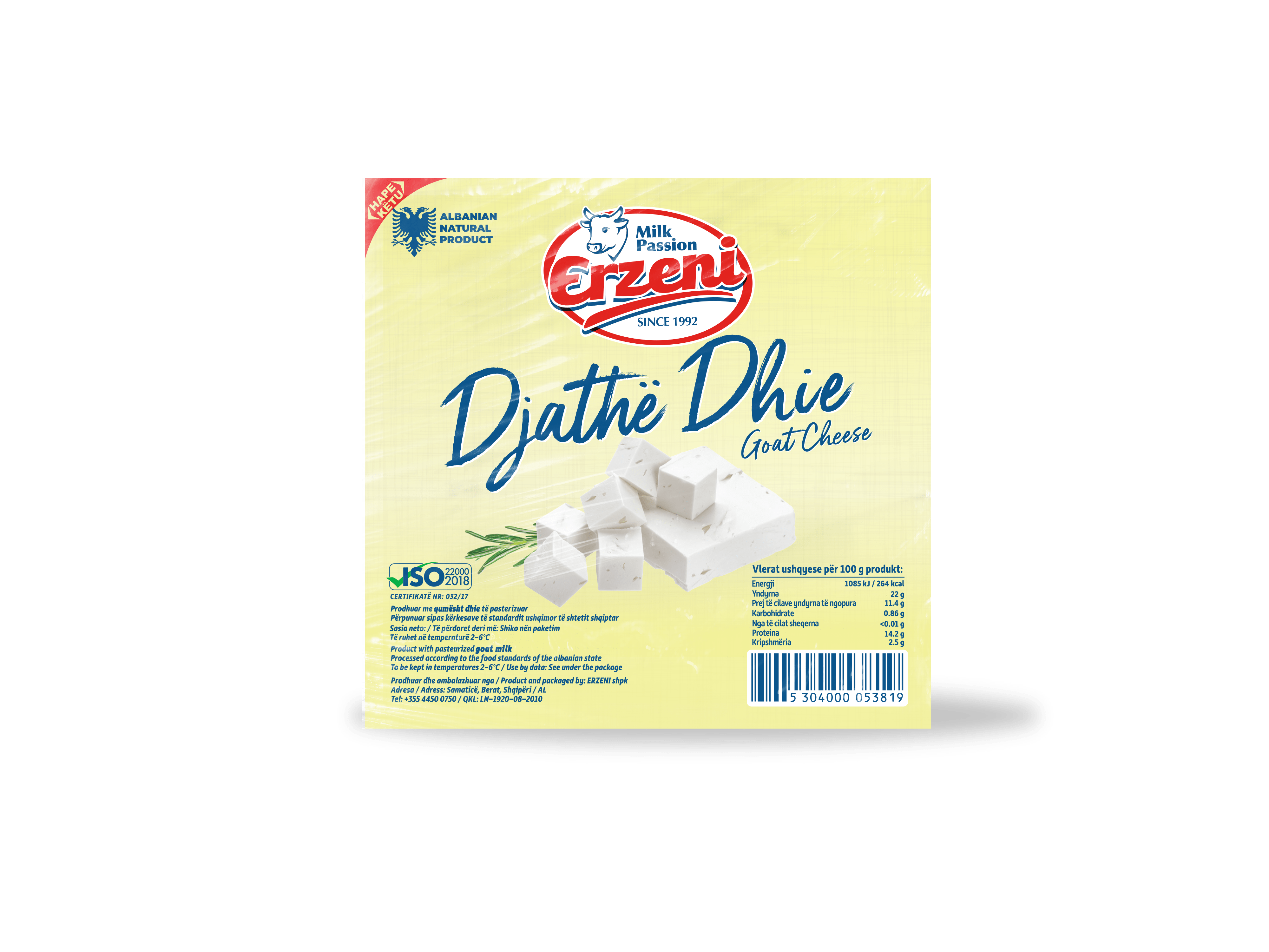 Vacuumed Goat Cheese - Erzeni