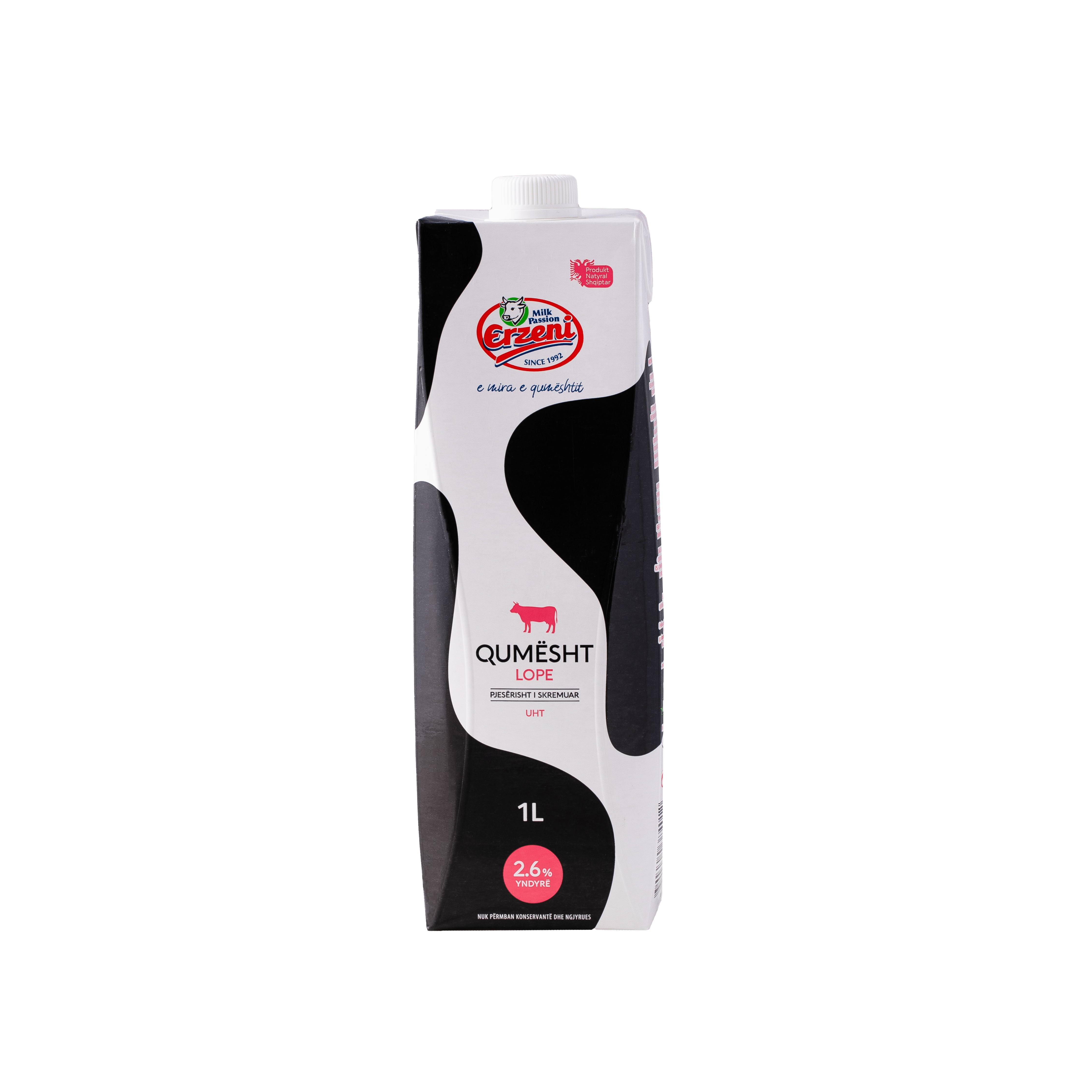 UHT Milk 2.6% Fat - Erzeni